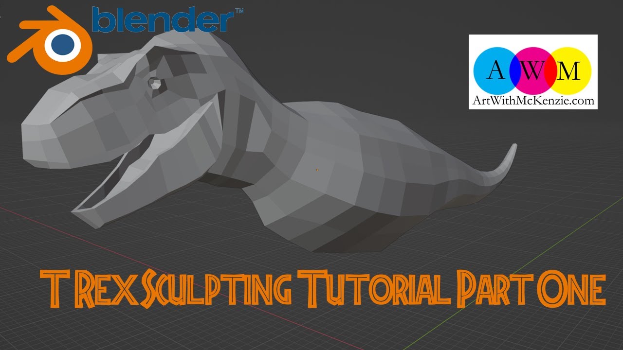 Modeling a T Rex in Blender Part 1 Tutorial - YouTube