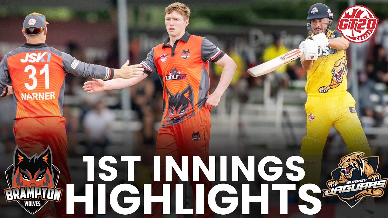 1st Innings Highlights | Brampton Wolves vs Surrey Jaguars | Match 16 ...