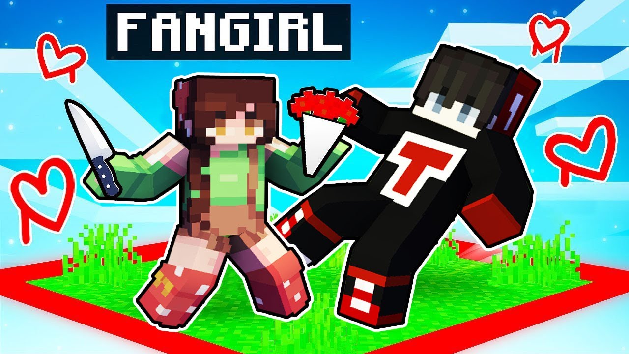 Locked On One Chunk With Crazy Fan Girl 😂 Minecraft Omocity