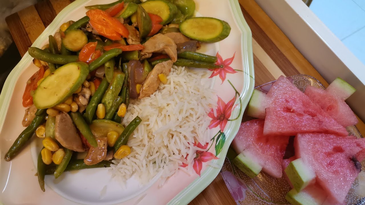 simple lunch stir fry vegetables - YouTube