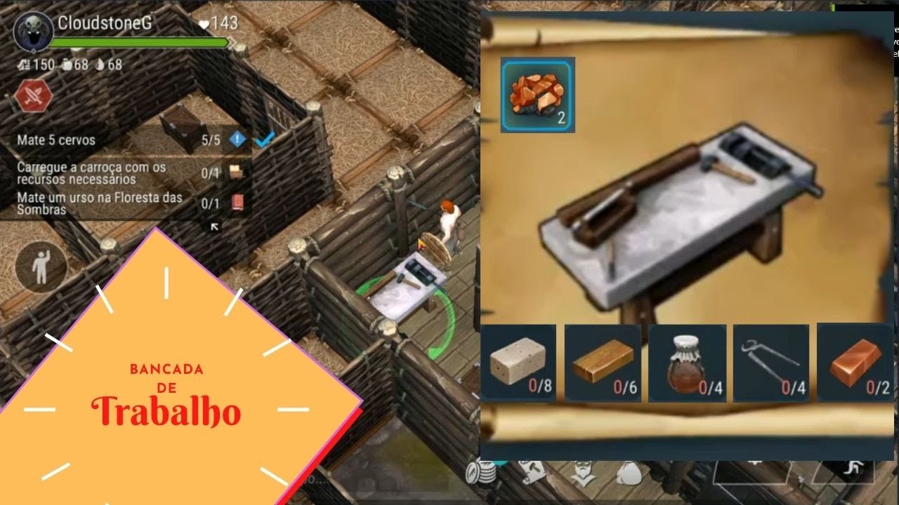 Frostborn bancada de trabalho - YouTube