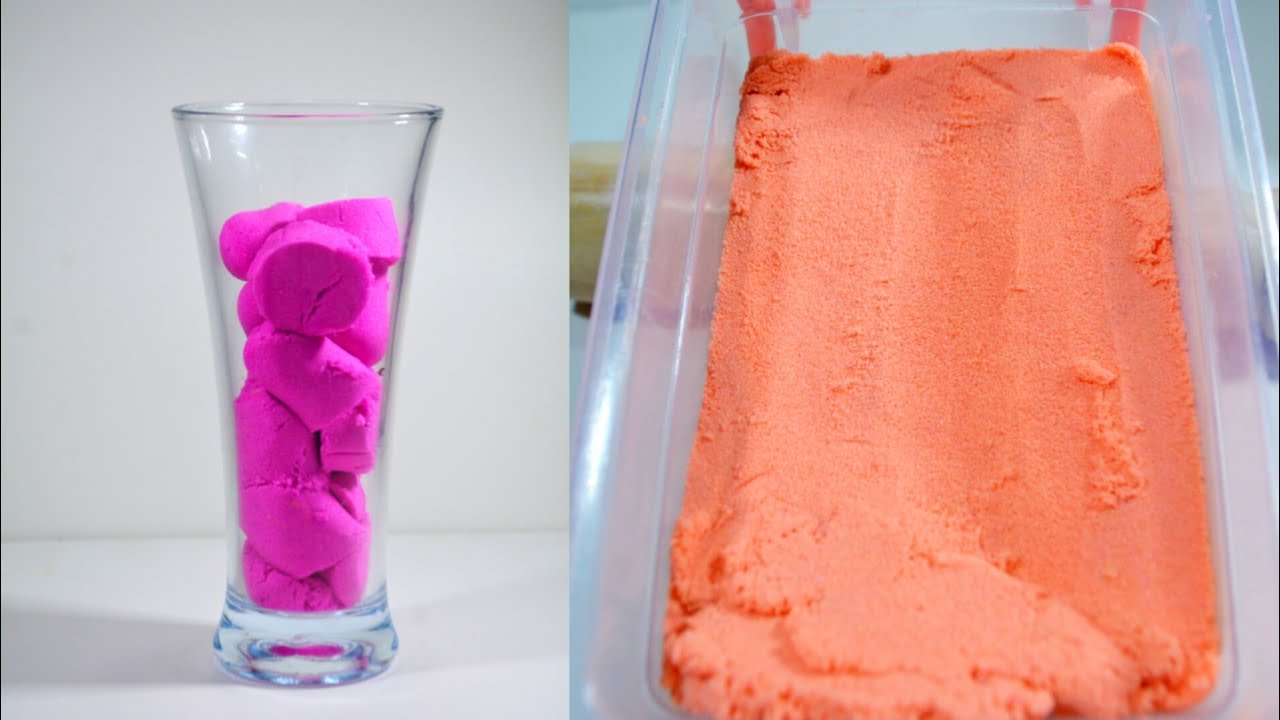 kinetic sand cutting - satisfying video kinetic sand (kinetic sand ...