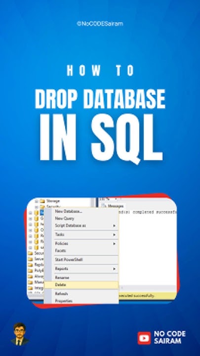 How to DROP a Database in SQL Server (2 Methods) #shorts #sql #database ...