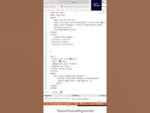 File Upload using HTML CSS: Enhancing User Interactivity #htmltutorial #html #css - YouTube