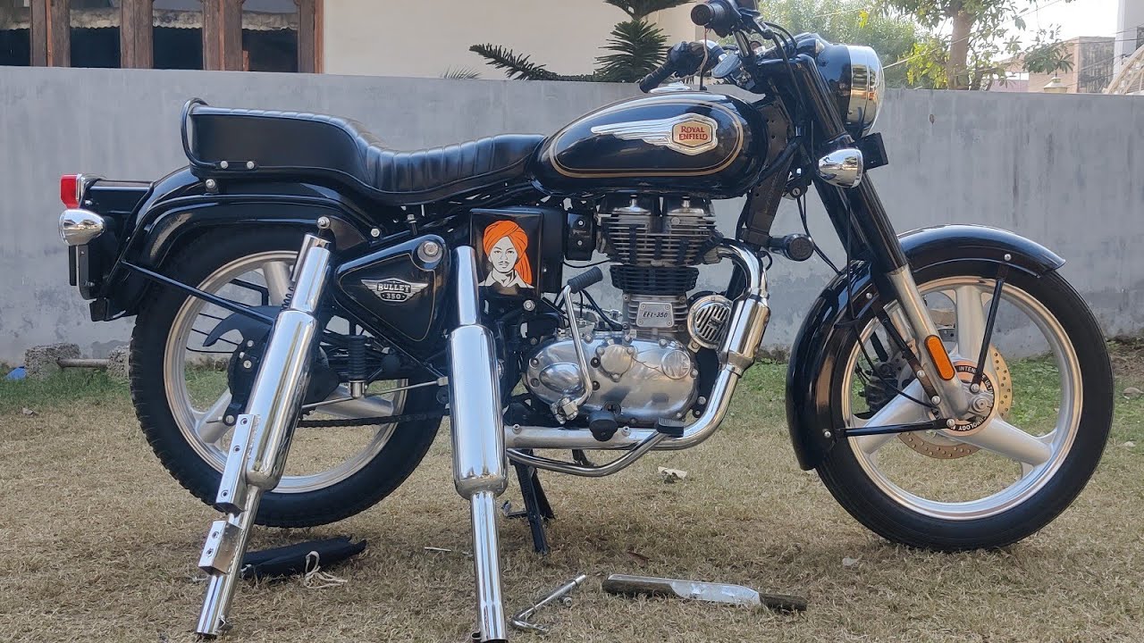 Royal Enfield Bullet standard bs6 350 modified chota punjab silencer ...