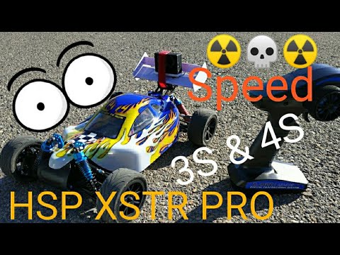 Coche RC HSP XSTR Pro 3S & 4S - Prueba de velocidad- Brushless - Scale ...