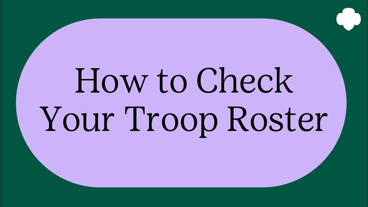 How to Check Your Troop Roster - YouTube