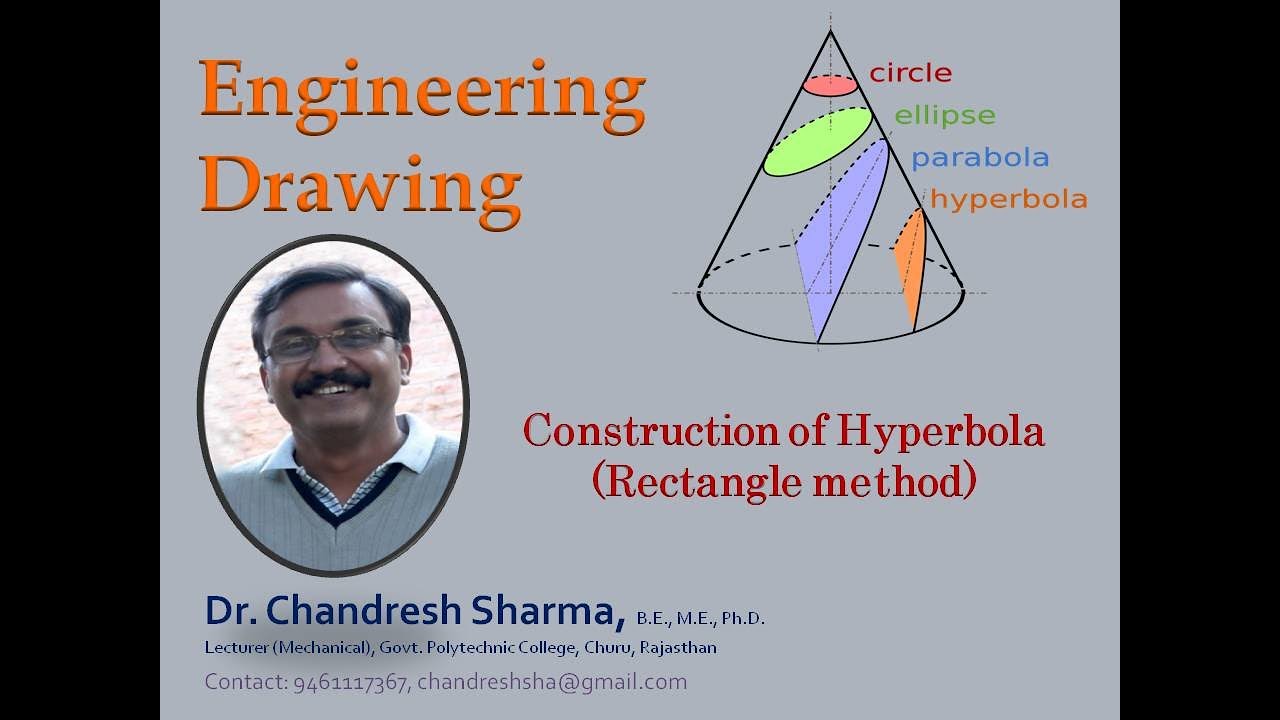 How to construct a hyperbola by rectangular method || Dr. Chandresh ...