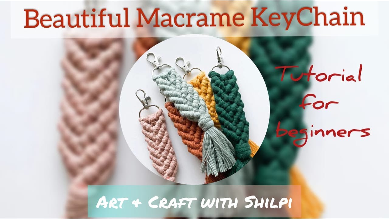 DIY | Key Ring with Macrame | Easy Design | Hand Made Products | Indian ...