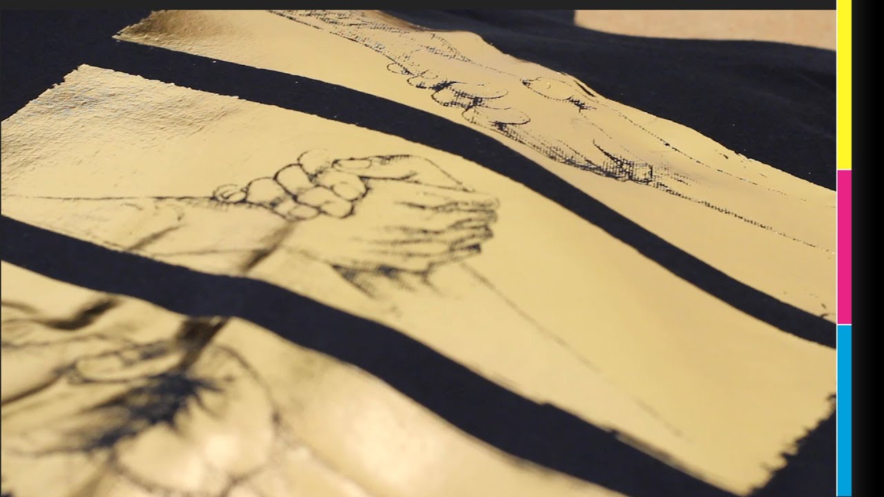 How to Screen Print and Heat Press Gold Foil Step by Step Tutorial ...
