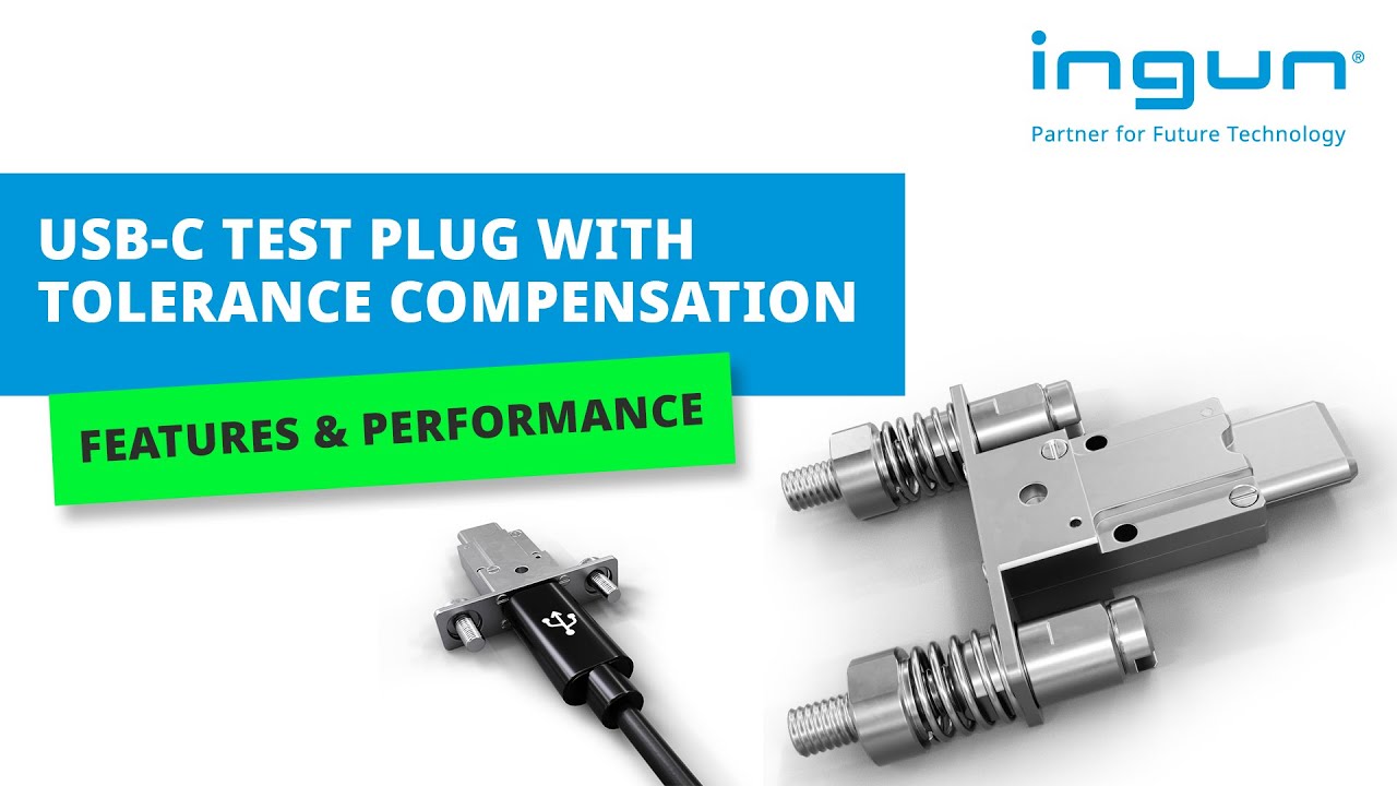 INGUN USB-C test plug connector with optimised tolerance compensation ...