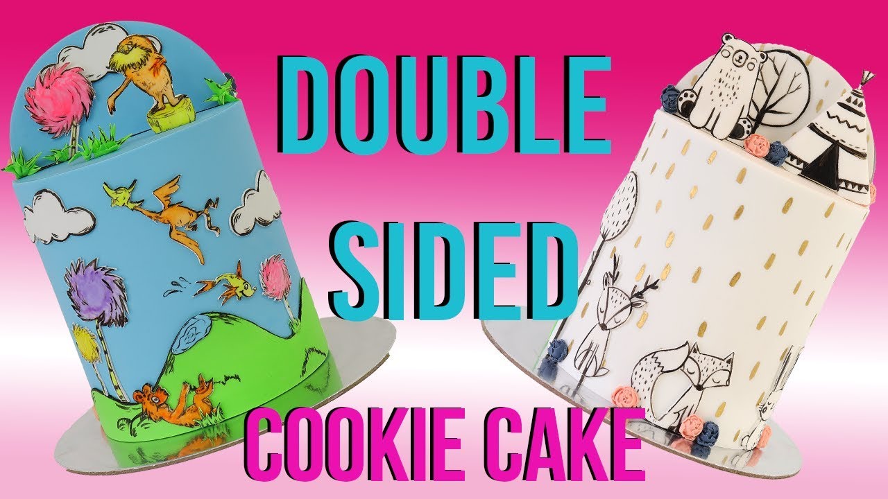DOUBLE SIDED CAKE TUTORIAL - 2 DESIGNS IN ONE!!! - YouTube