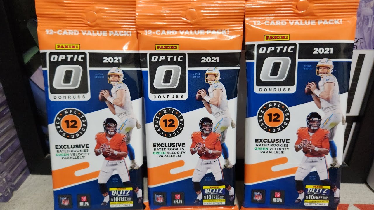 2021 Donruss Optic Football Value Packs (Exclusive Green Velocity ...