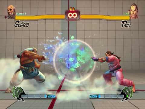 SF4 Goukens Gohadoken vs Dans Gadoken(stretchy) - YouTube