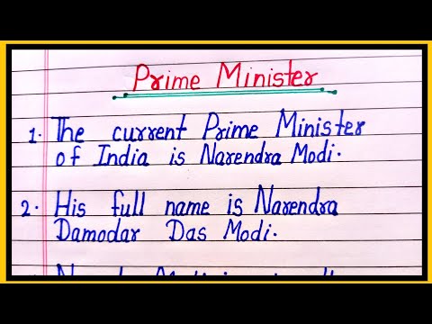essay on the prime minister/10 lines on the prime minister of India ...
