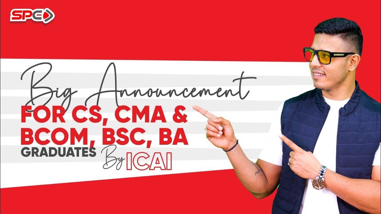 Thank you ICAI for making CA Course Convenient & Easy for CS,CMA,BCOM ...