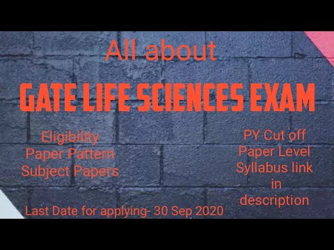 All about GATE LIFE SCIENCES- ELIGIBILITY, PAPER PATTERN ETC - YouTube