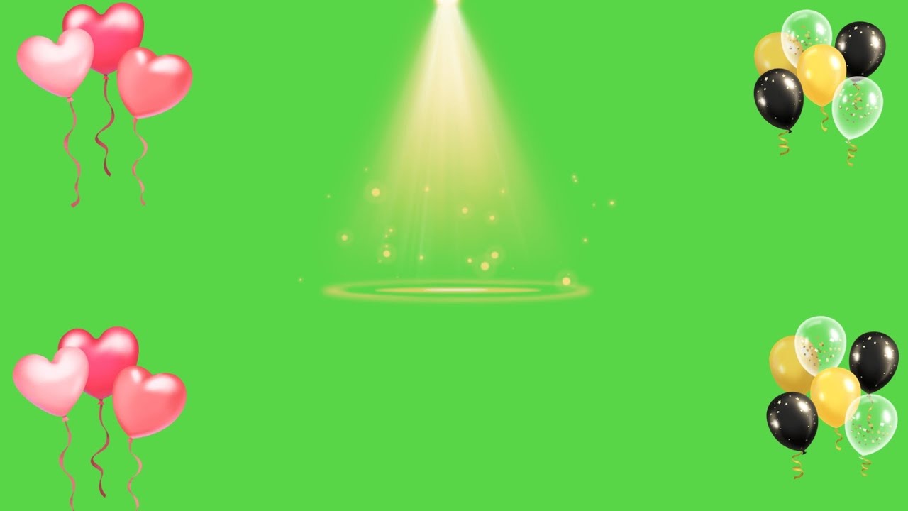 Party balloon green screen effects | green screen video | no copyright ...