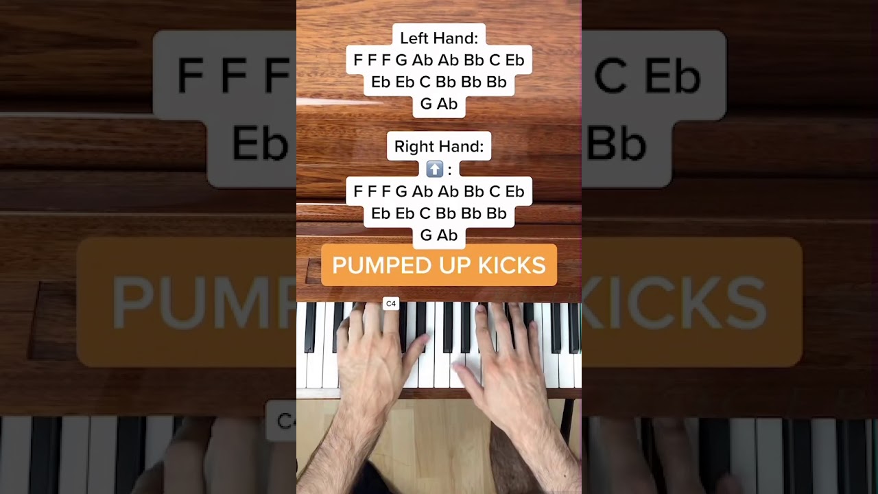 Pumped Up Kicks (EASY Piano Tutorial with Letter Notes) #Shorts - YouTube