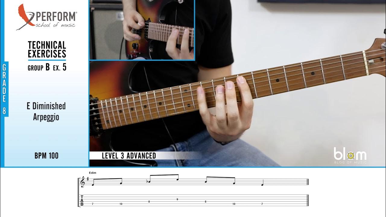 Guitar technical exercises - Level 3 - Grade 8 - Group B 60 - Chitarra (RSL Awards, Rockschool ...