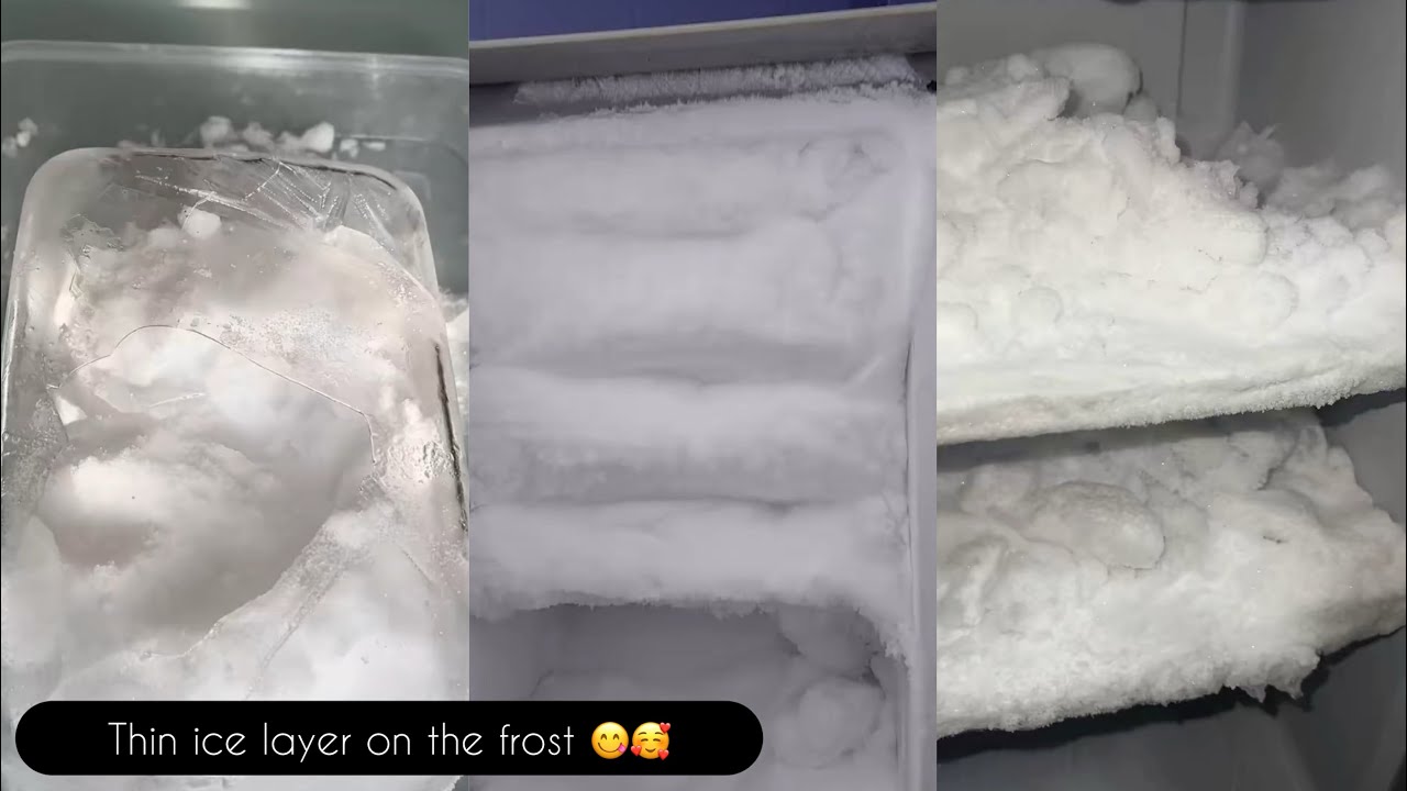 Frozen Freezer 😋 Freezer Frost… scraping and eating 😊 Dry Scraped Frost ...