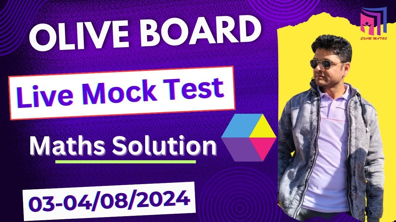 Oliveboard Live Mock Test Today 03/04-08-2024 | SSC CGL Maths - YouTube