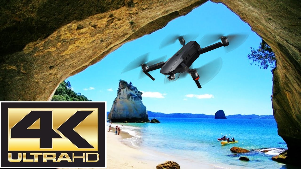 Flying Drone Through a Cave | CATHEDRAL COVE in 4K | New Zealand - YouTube