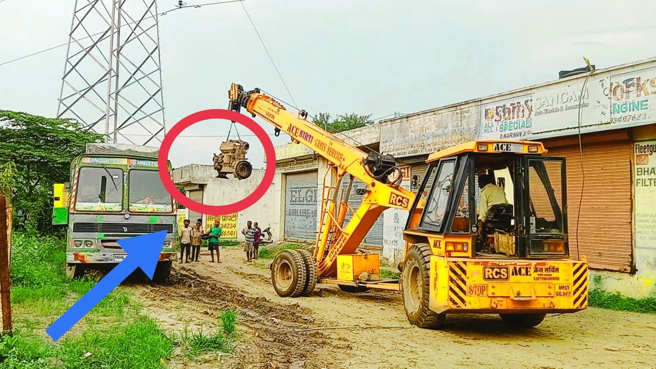BOREWELL MACHINE KA INGINE || CRAIN MACHINE|| ENGINE|| INGINE KO NEECHE ...