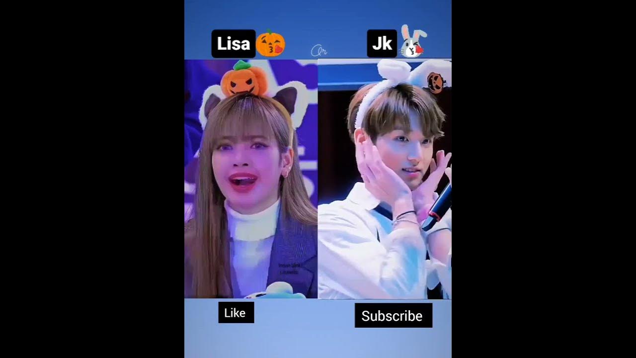 lisa & JK cute shortsvideo#shorts #trending #blackpink #bts - YouTube