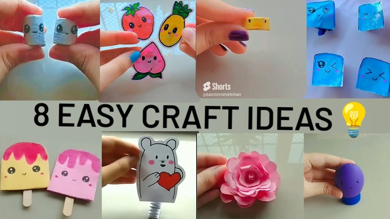8 Easy crafts ideas to make when you are bored💡@EASYDIYEVERYDAY - YouTube