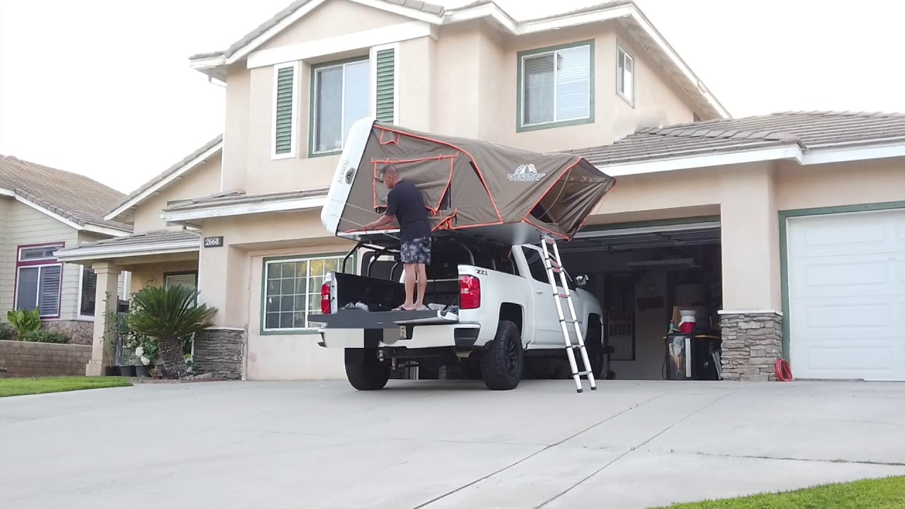 Tuff Stuff Alpha hardshell roof top tent - YouTube
