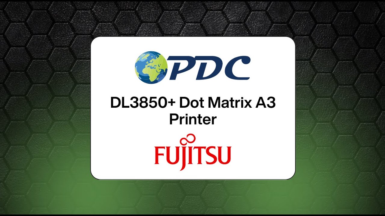 Fujitsu DL3850+ Dot Matrix A3 Printer - YouTube