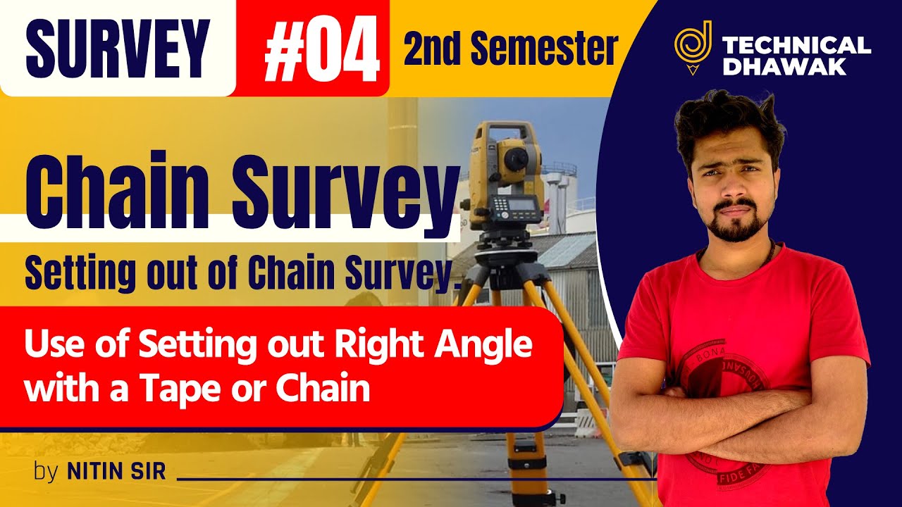 Chain Survey-IV | Setting Out Right Angle with a Tape or Chain | What ...