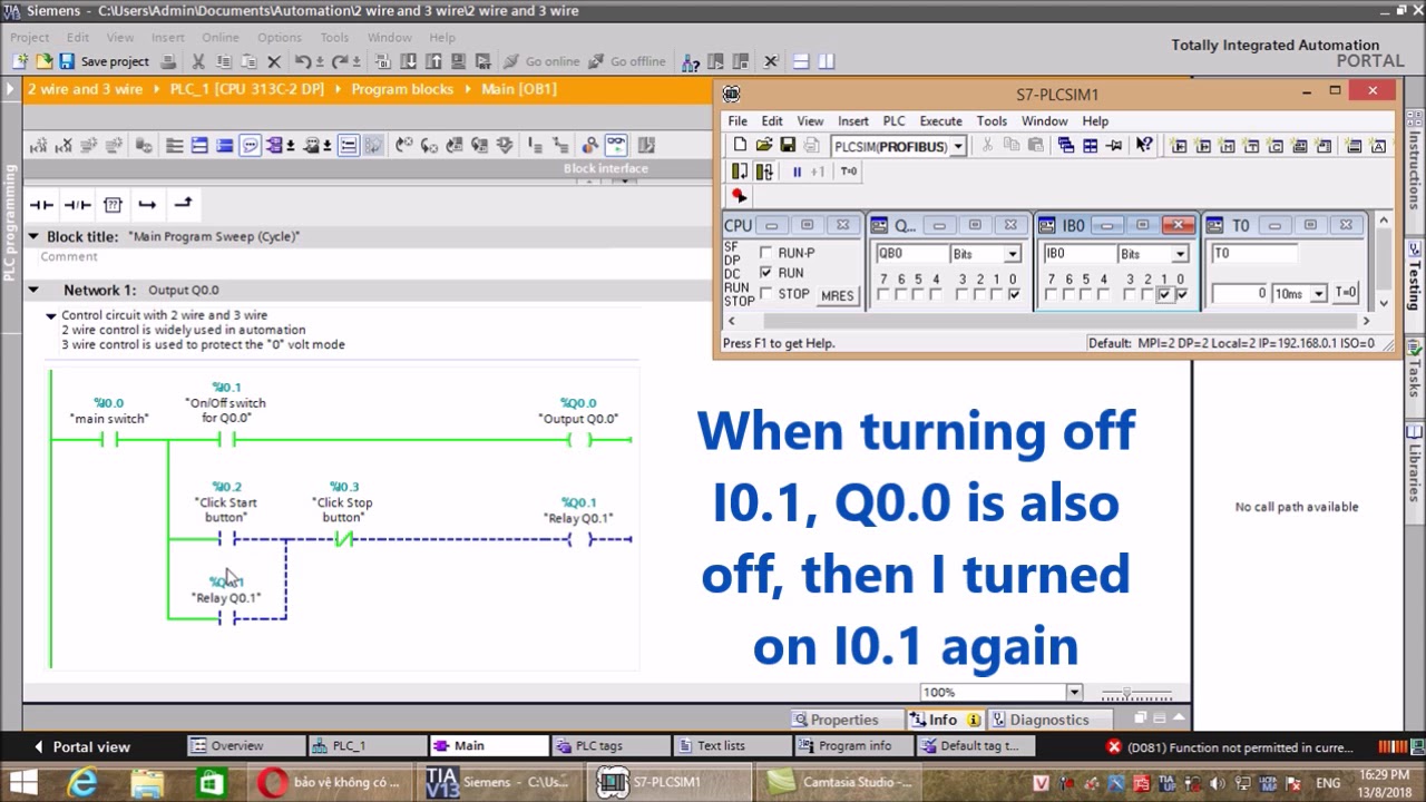 Lập trình PLC 2 Wire Control and 3 Wire Control - YouTube