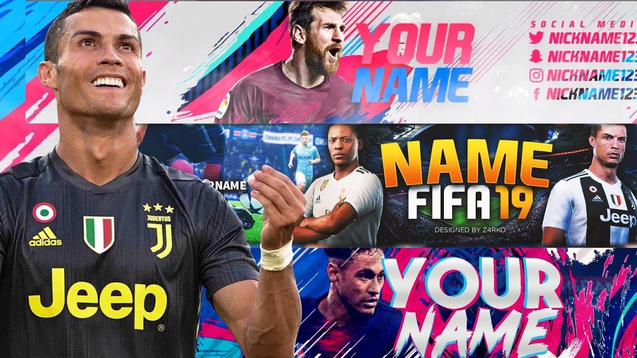 ⚽ TOP 5 FIFA 19 BANNER TEMPLATE ⚽ **Free Download!!!** 😱 Photoshop CC ...
