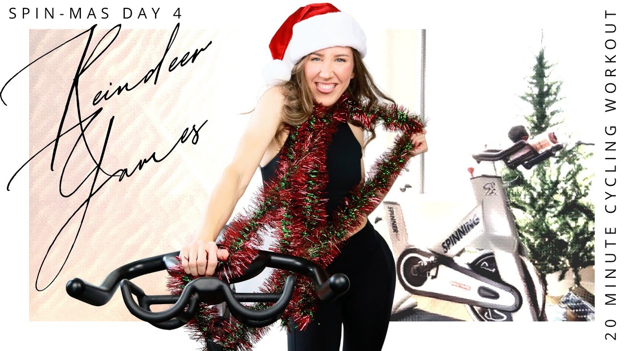REINDEER GAMES // 20 Minute Spin Class • Christmas Cycling Workout ...