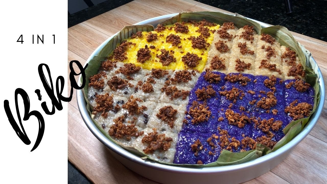 4 in 1 Biko I Four Flavors Filipino Sweet Rice Cake in a Pan I ...