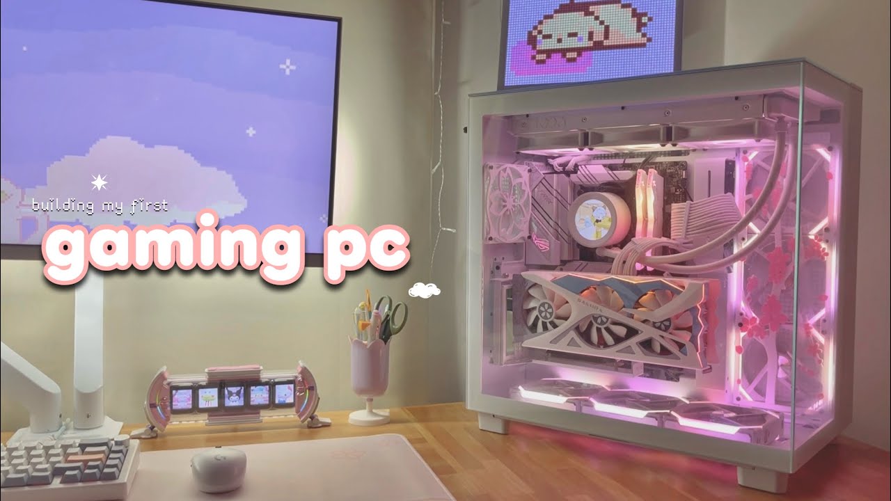 🌸 building my first gaming pc and it's super pretty // yeston 3070, i7 ...