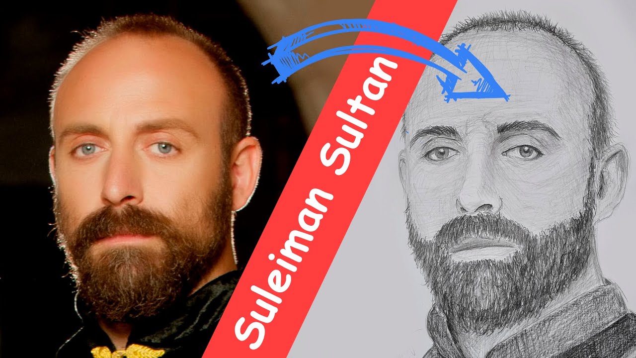 Как нарисовать Султана Сулеймана карандашом поэтапно (СТРИМ) / How to ...