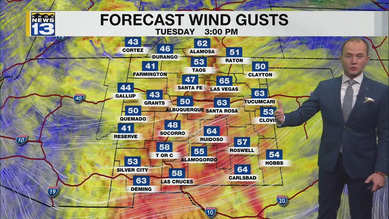 Up to 70 mph wind gusts possible Tuesday afternoon - YouTube