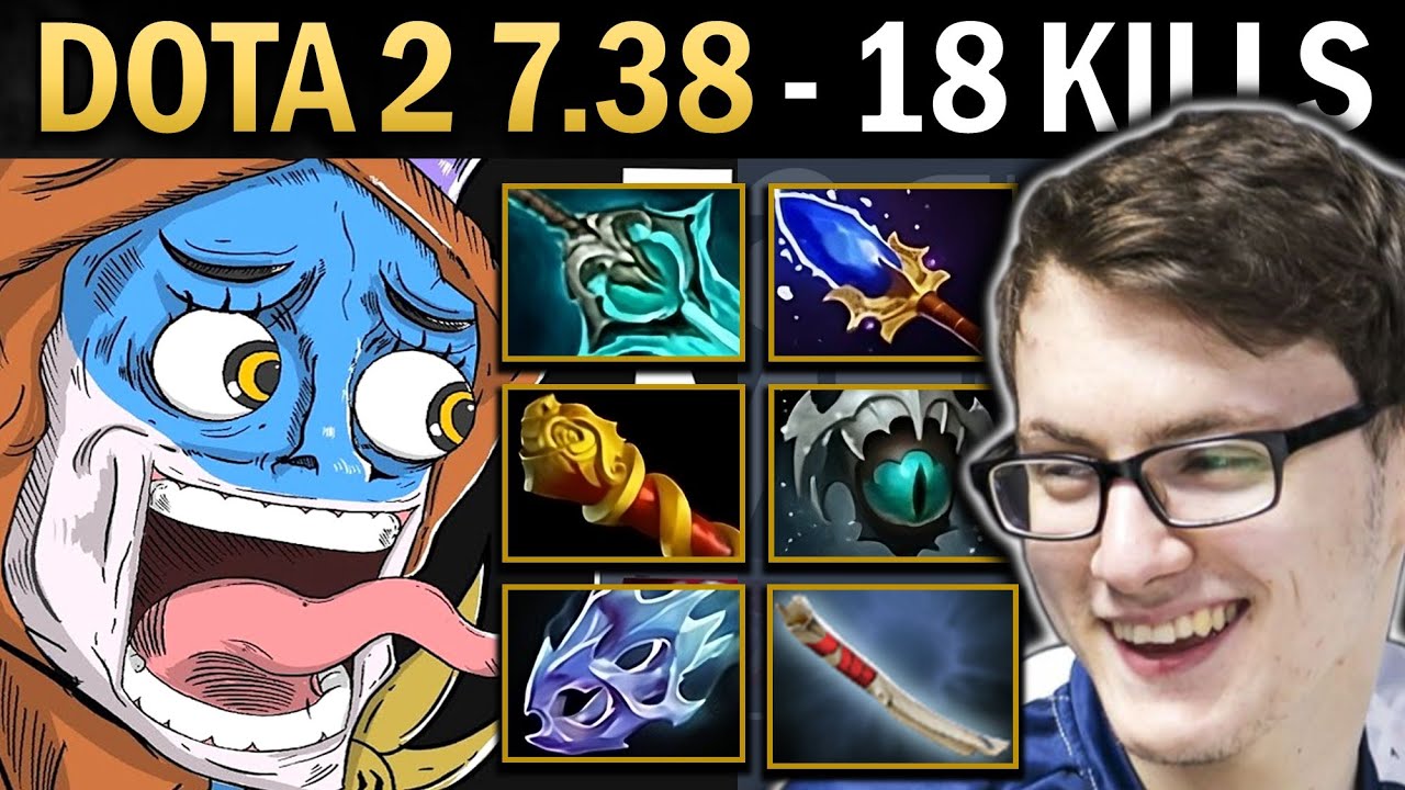 Slark Gameplay Miracle with 18 Kills and Disperser - Dota 2 7.38 - YouTube