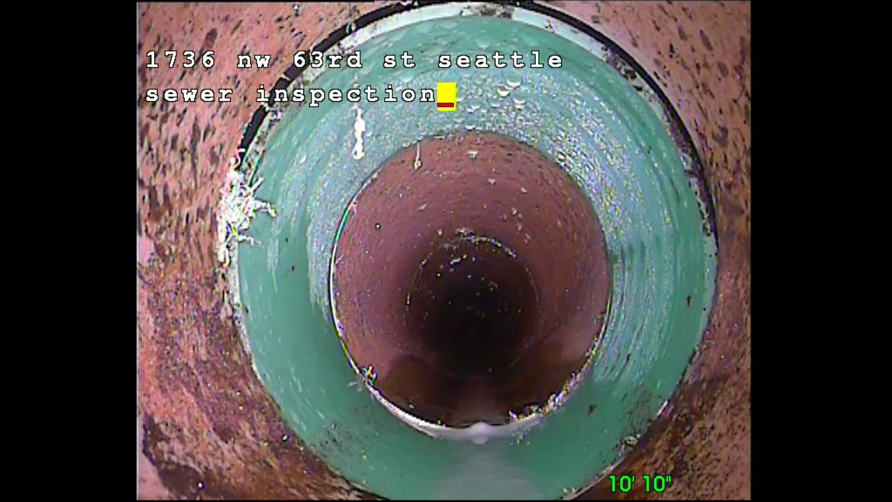 Seattle Sewer Pipe Inspection 1736 NW 63rd St - YouTube