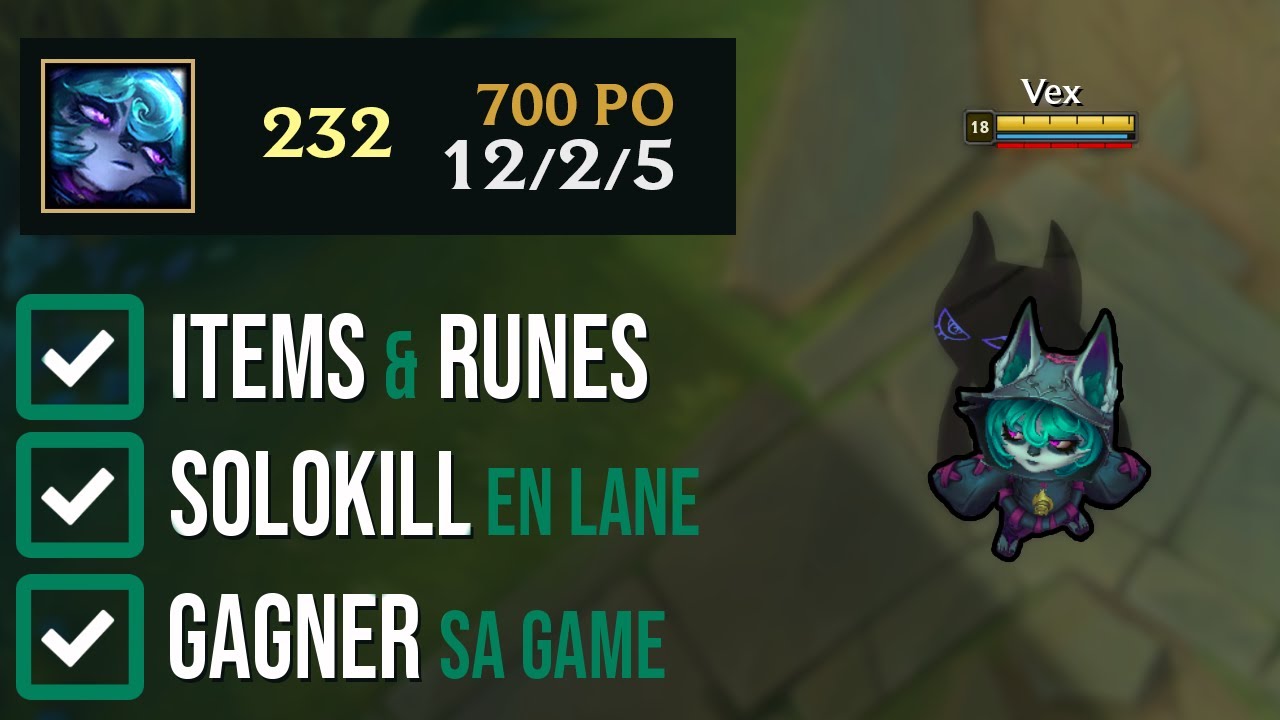 Snowball avec VEX MID en un GUIDE ! | WIN avec les bonnes RUNES, Combo ...