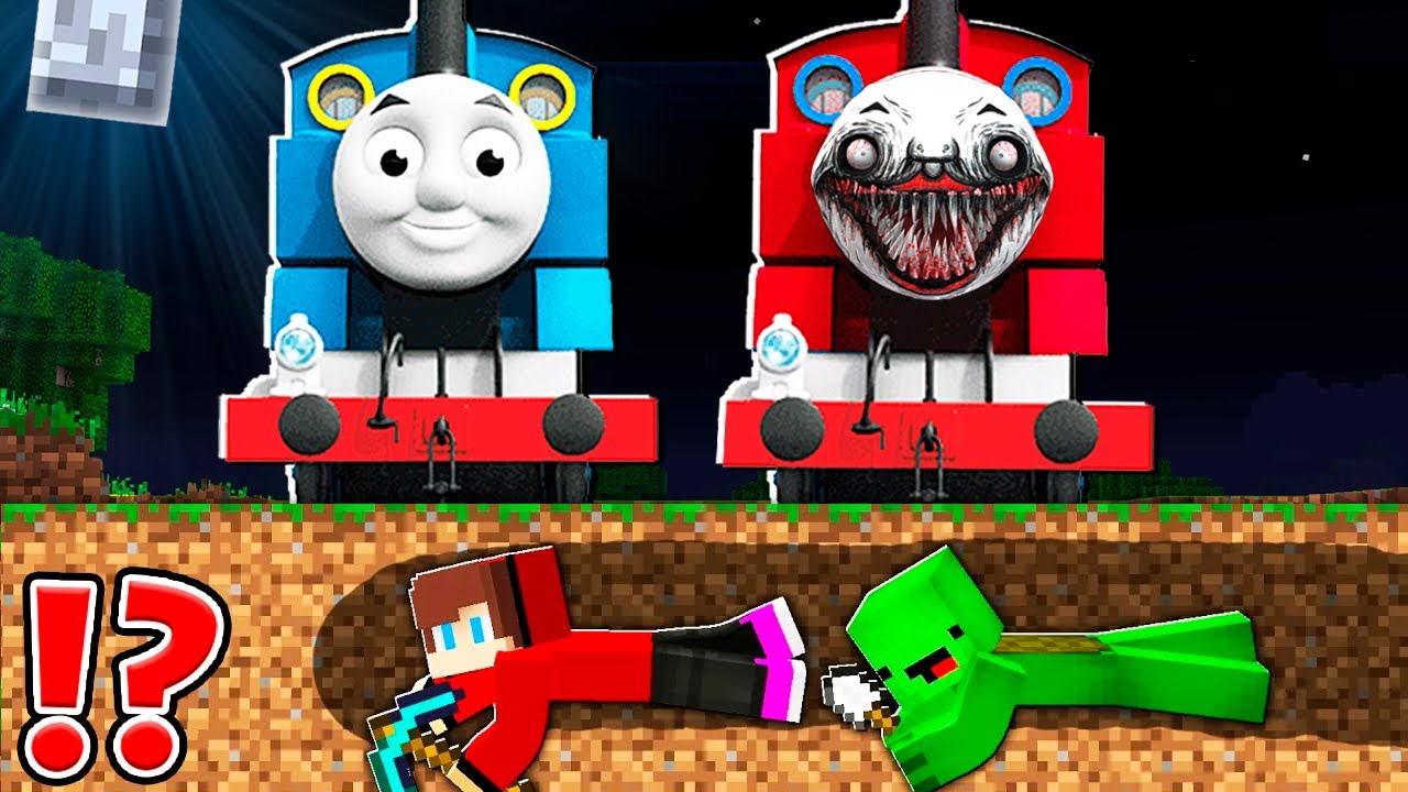 How Mikey and JJ Escape From Giant THOMAS and CHOO CHOO CHARLES TRAIN at 3am ? - Minecraft ...