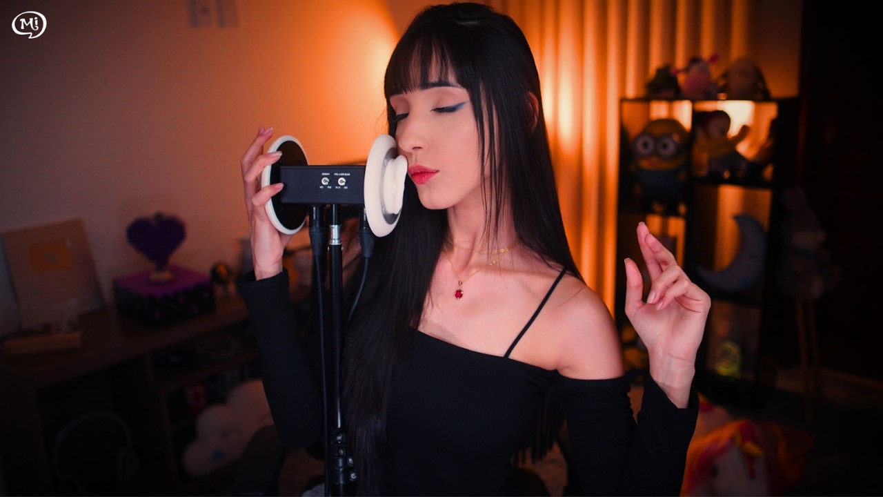 DEEP ASMR FROM EAR TO EAR (Breathing, Blowing, Ear Brushing, Ear ...