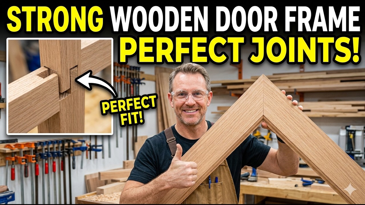 How to Make a Strong Wooden Door Frame | Perfect Wood Joint Technique ...