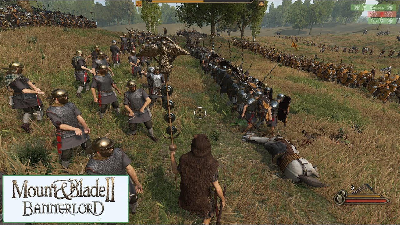 Mount & Blade II: Bannerlord. Eagle Rising Mod. Field battle near ...