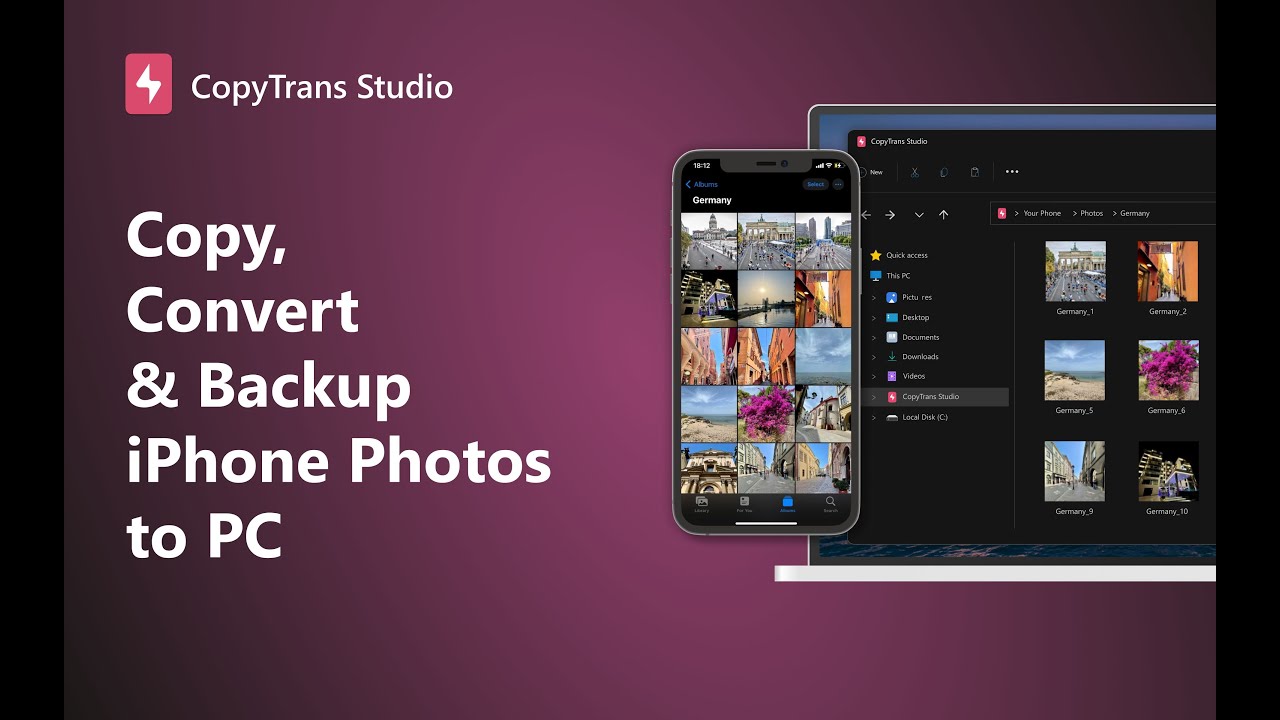 CopyTrans Studio Copies, Converts & Backs up your iPhone Photo to PC ...