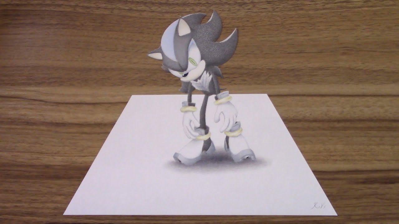 Drawing Mephiles The Dark in 3D | Sonic the Hedgehog 2006 - YouTube