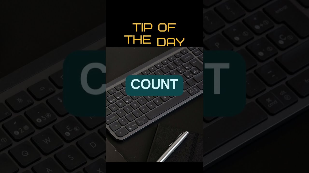 Count/Excel/Easy Excel/MS Excel formulas/Excel Tutorials/Tip of the day ...